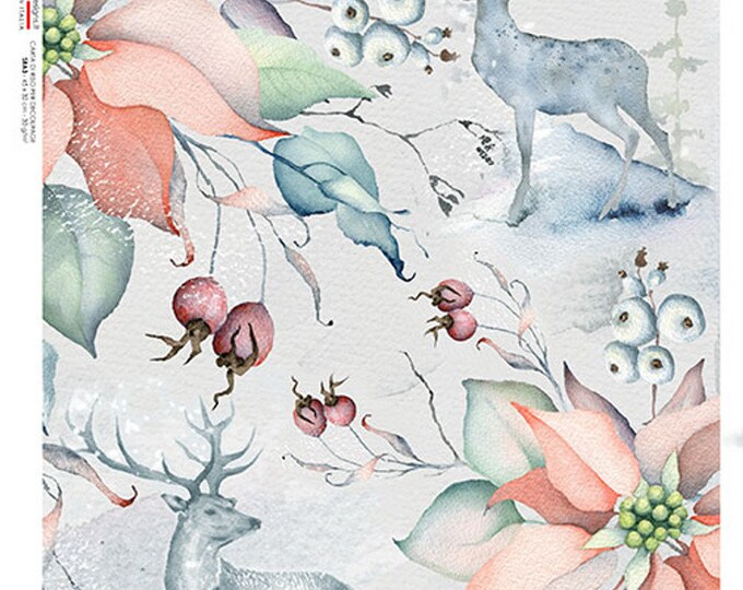 Paper Designs CHRISTMAS DEER A4 Decoupage Rice Paper CHRISTMAS 0318 - Etsy