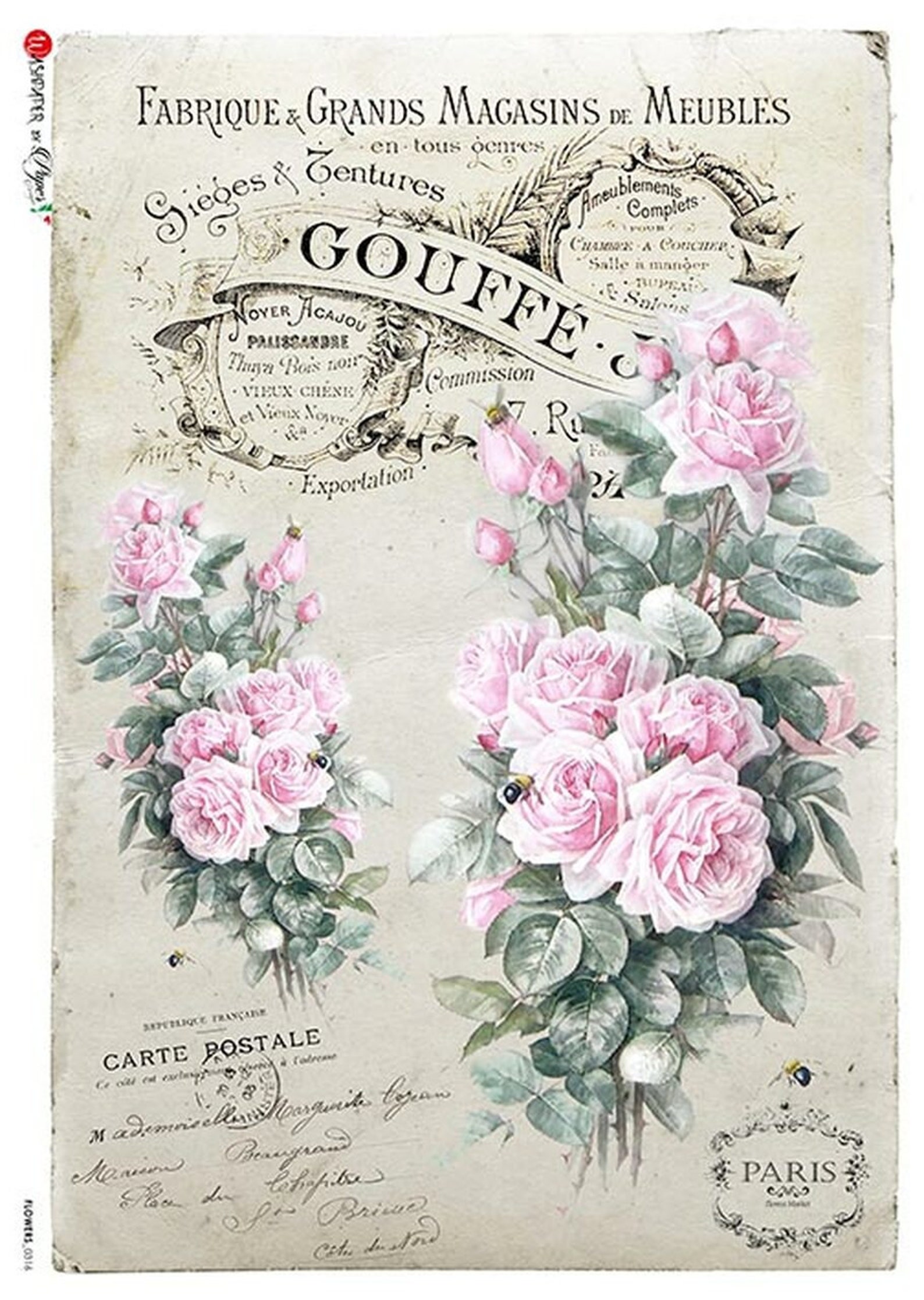 Paper Designs FLOWERS 0316 A4 Decoupage Rice Paper - Etsy