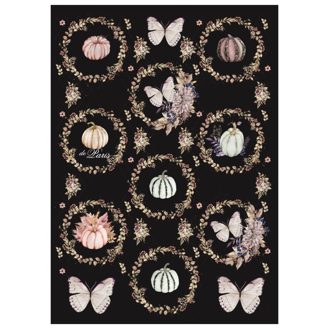 Prima HELLO PINK AUTUMN #1 Rice Paper Decoupage A4 #654474 - Etsy