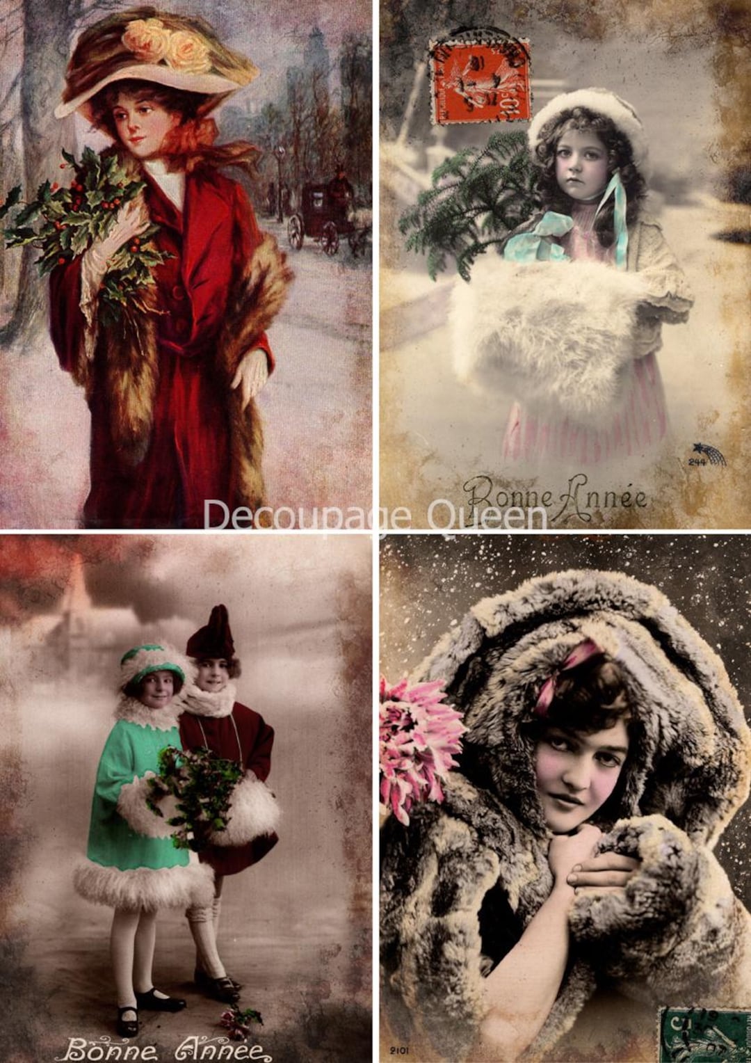 Decoupage Queen WANDERING WINTER Christmas A4 Rice Paper DQRP_0365 ...