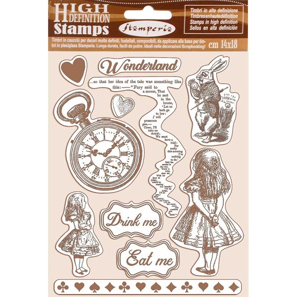 Alice in Wonderland Rubber Stamp - Etsy