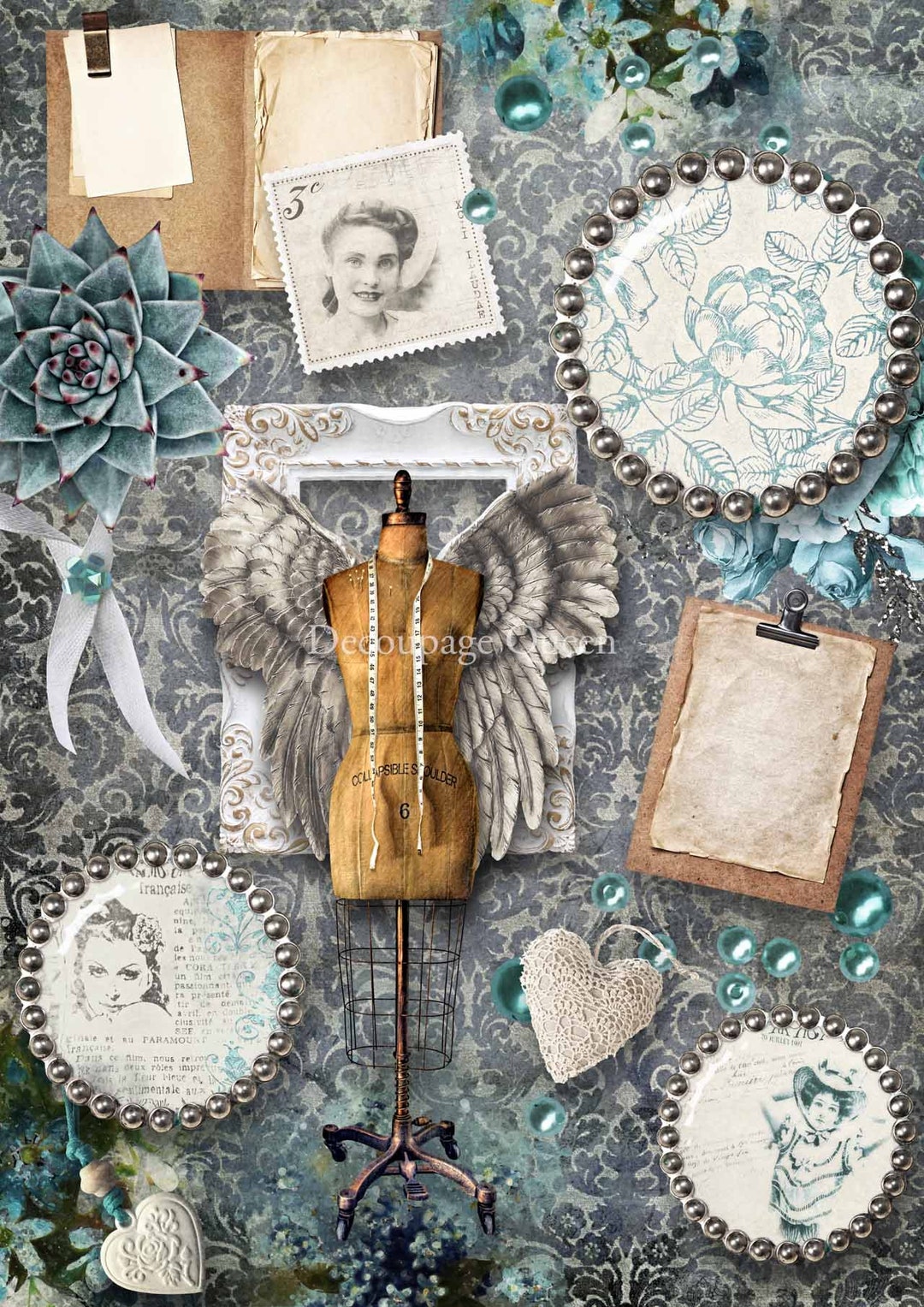 Decoupage Queen THE DRESSING ROOM A4 Rice Paper Dqrp0413 - Etsy