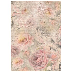 Stamperia SHABBY ROSE Roses PATTERN A4 Decoupage Rice Paper DFSA4877 - Etsy