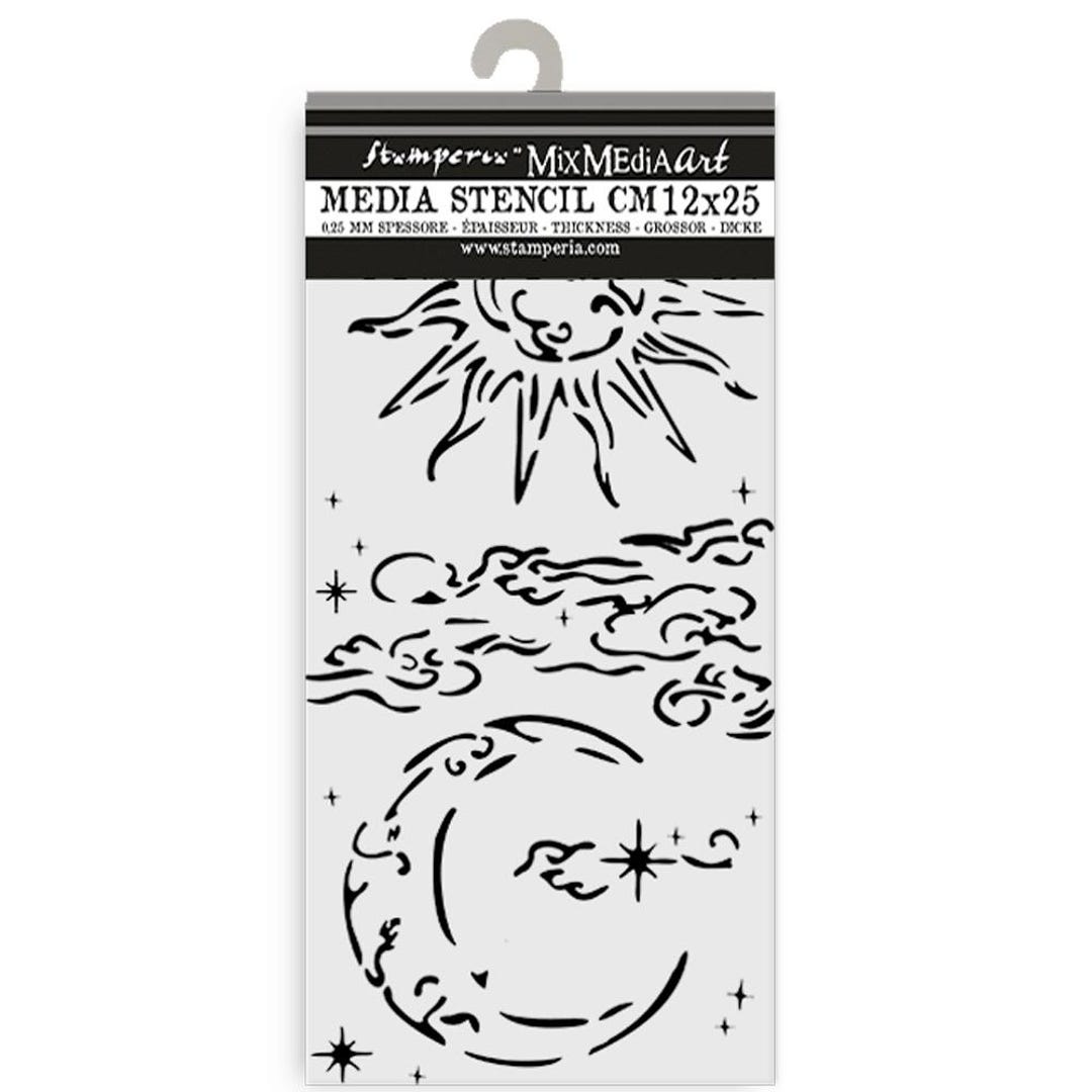 Stamperia MASQUERADE - SUN and MOON Stencil 12X25 Cm #KSTDL112 - Etsy