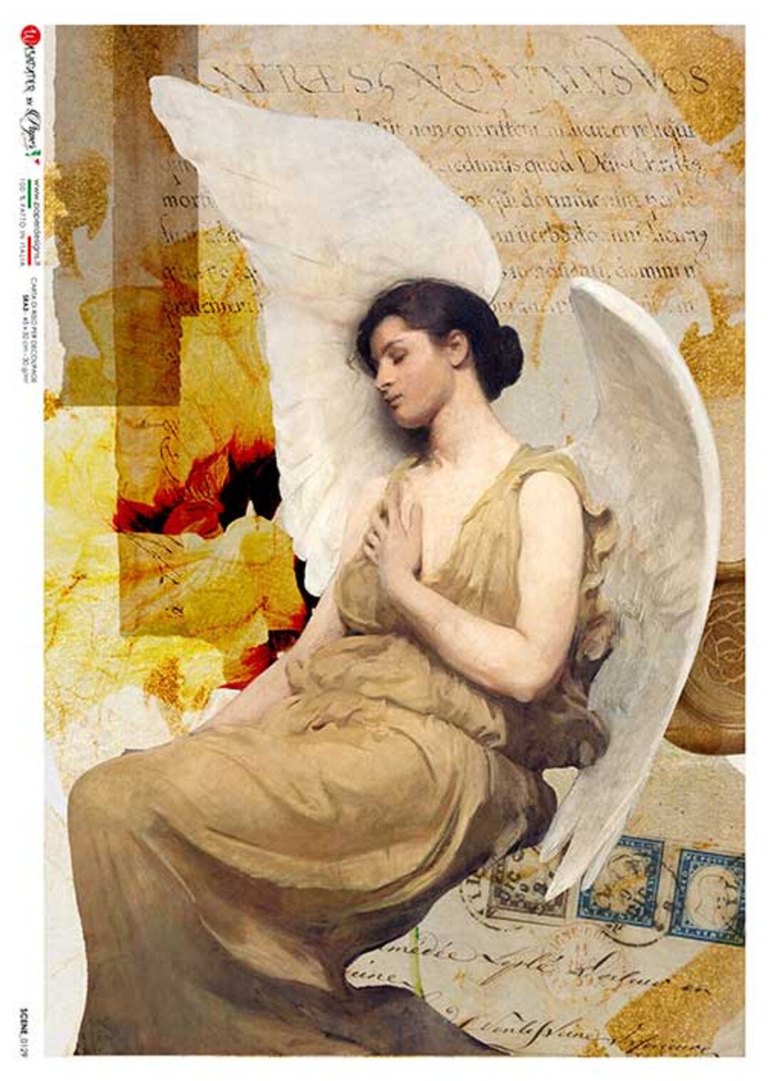 Paper Designs THAYER Side Pose ANGEL A4 Decoupage Rice Paper #SCENE ...