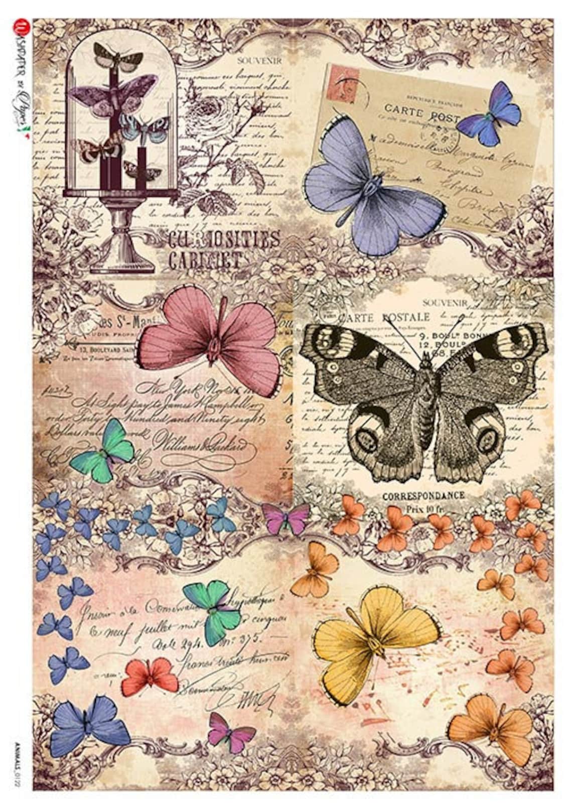 Paper Designs BUTTERFLY A4 Decoupage Rice Paper ANIMALS 0122 - Etsy