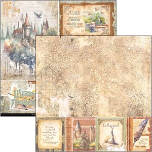 Ciao Bella WIZARD ACADEMY 8x8 Paper Pad 12 Sheets CBH071 - Etsy