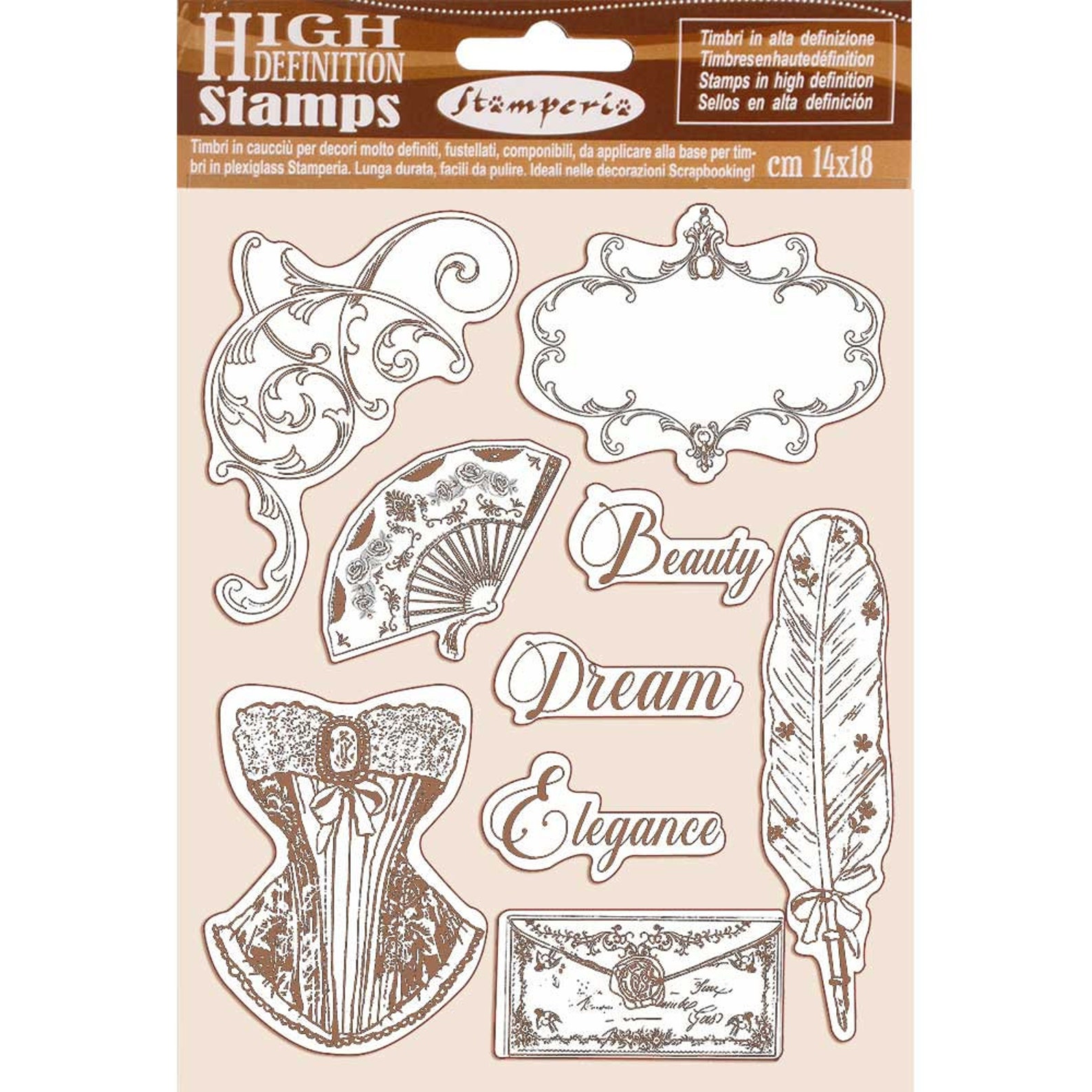 Stamperia HD PRINCESS Cling Mount Rubber Stamp SET 14x18 Cm - Etsy
