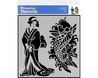 Geisha Stencil | Etsy