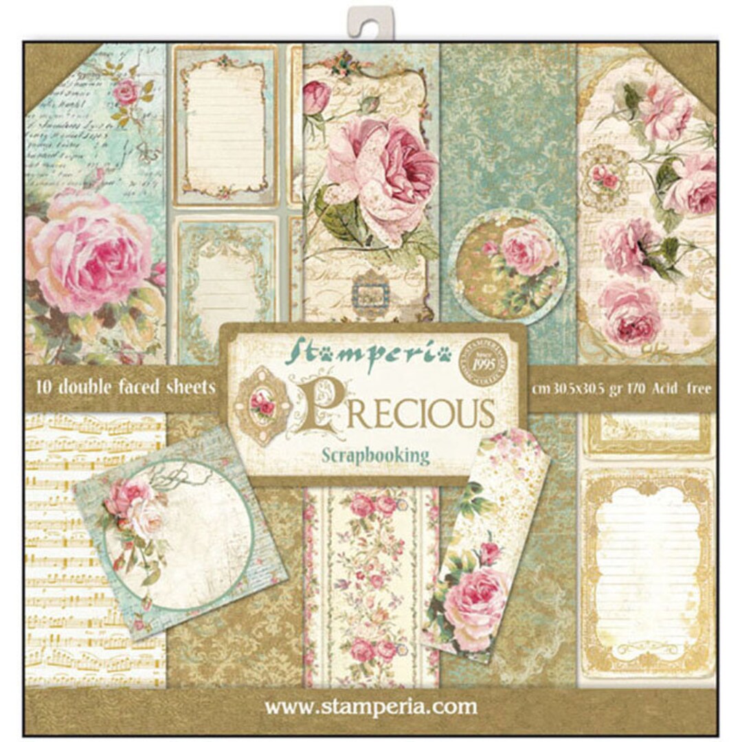 Stamperia PRECIOUS GIFT 12x12 Double Faced Scrapbook Paper 10 PCS ...