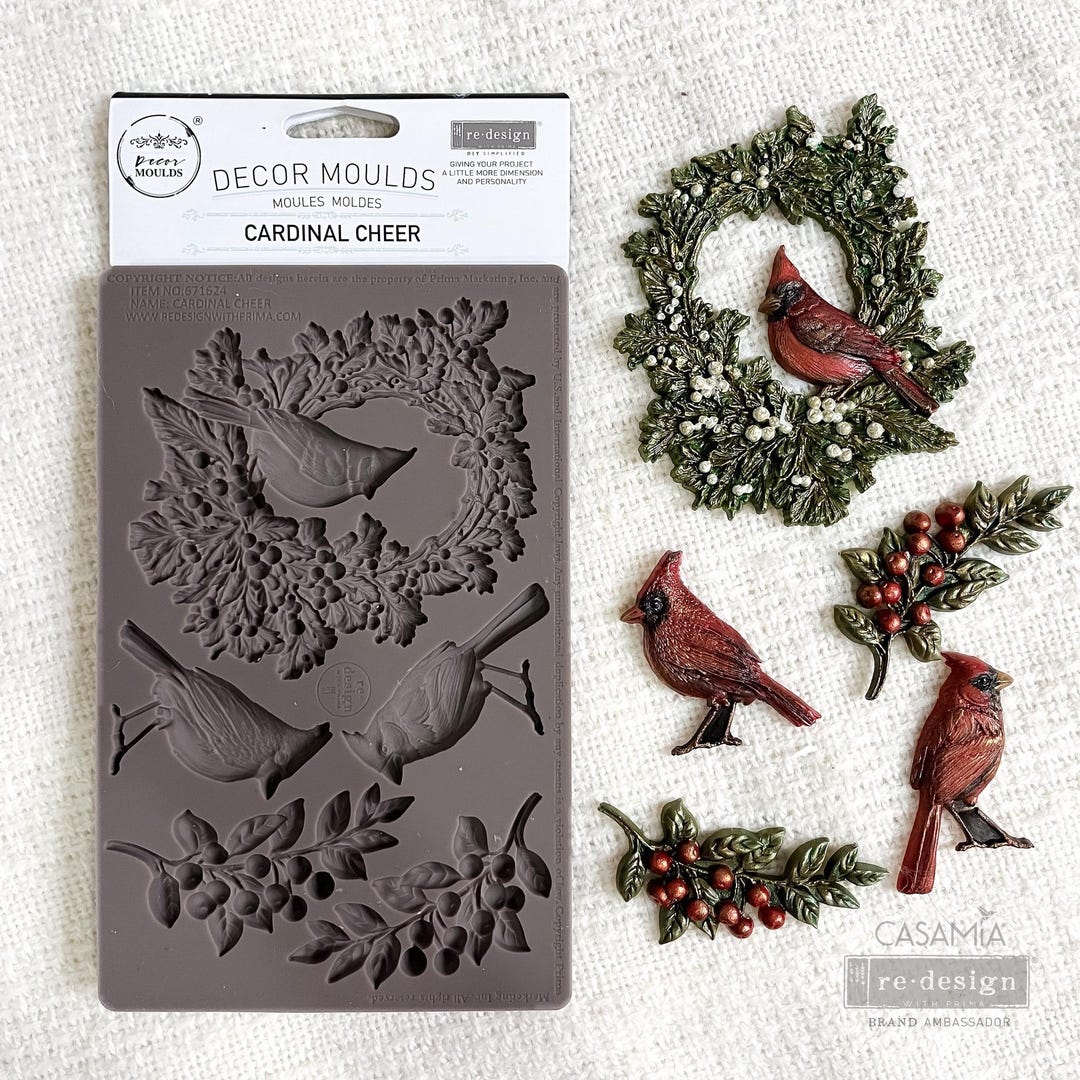 Redesign With Prima CARDINAL CHEER Moulds Food Safe Heat Resistant ...