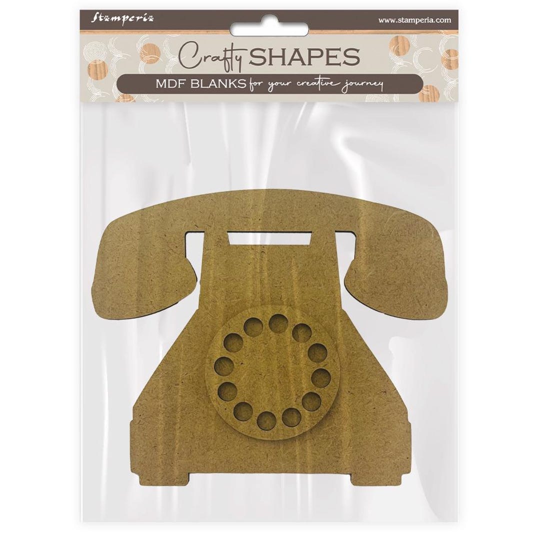 Stamperia CRAFTY Shapes Golden Harmony TELEPHONE Die Cut MDF Shapes # ...
