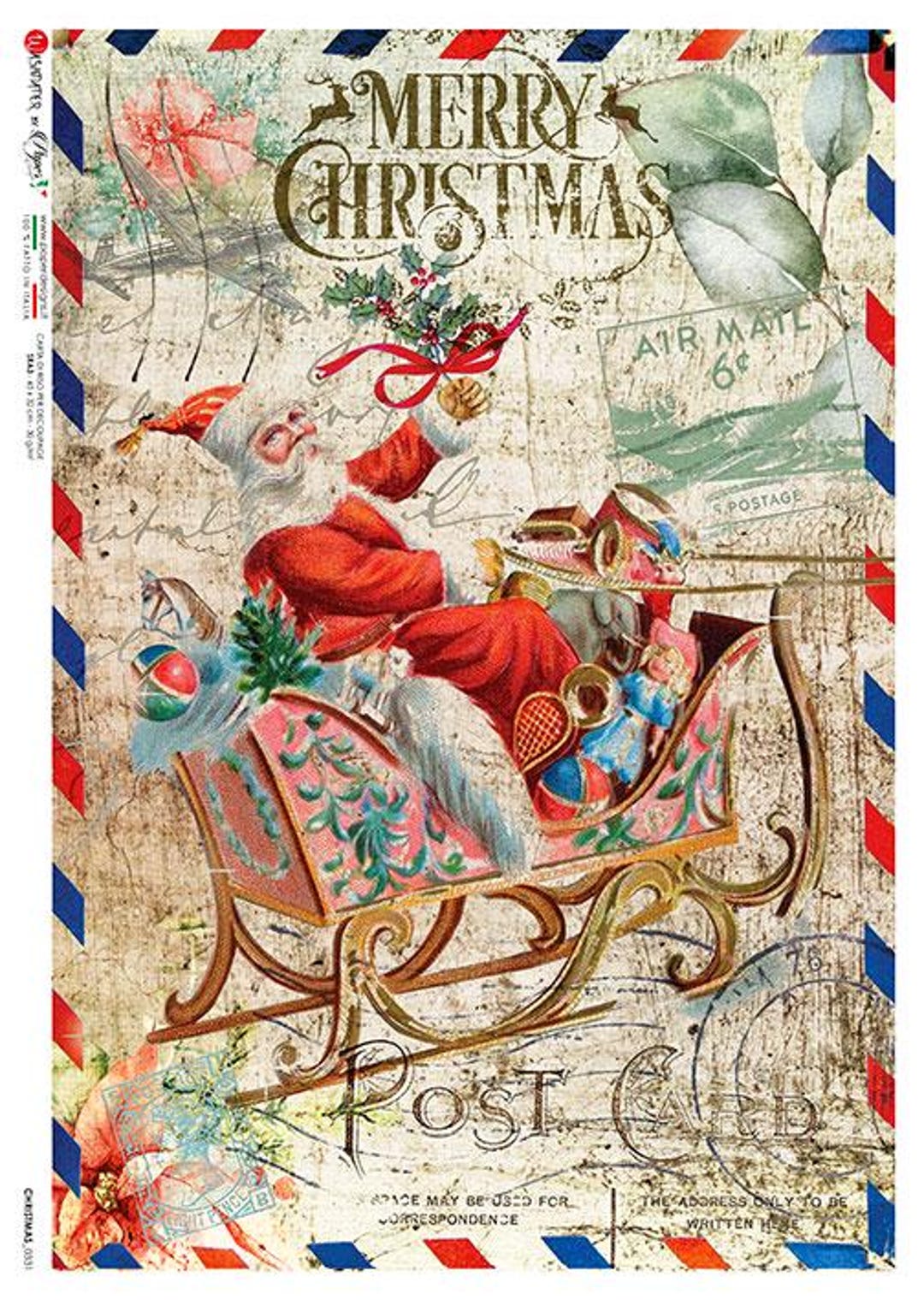 Paper Designs CHRISTMAS A4 Decoupage Rice Paper #CHRISTMAS 0331 - Etsy