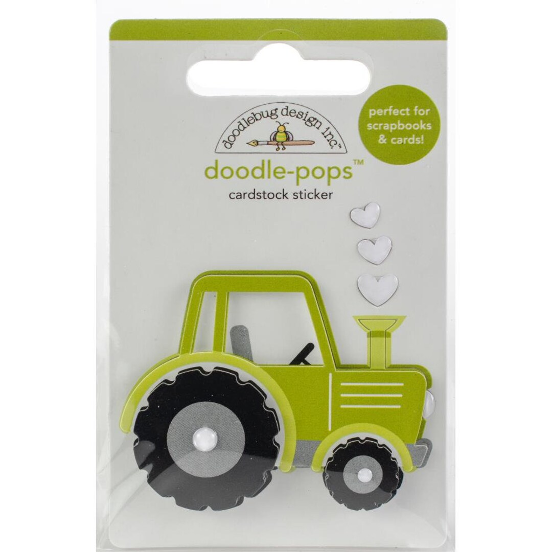 Doodlebug Doodle Pops 3D Cardstock Sticker TRACTOR DP5856 - Etsy