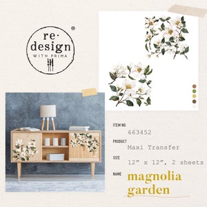 Re-design Prima Decor Maxi Transfer MAGNOLIA GARDEN 2 - Etsy