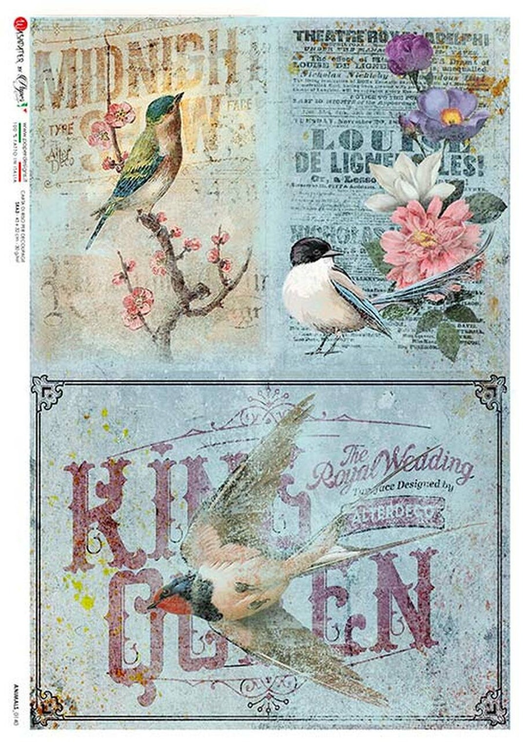 Paper Designs ANIMALS 0140 A4 Decoupage Rice Paper - Etsy