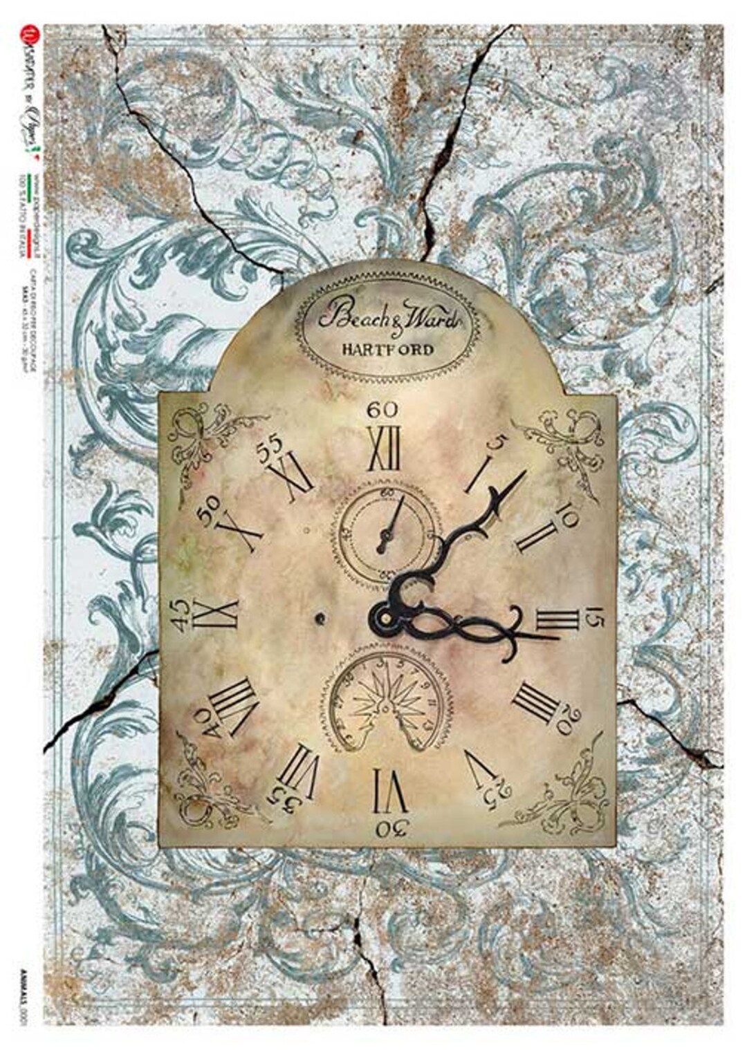 Paper Designs VINTAGE CLOCK A4 Decoupage Rice Paper #TIME 0036 - Etsy