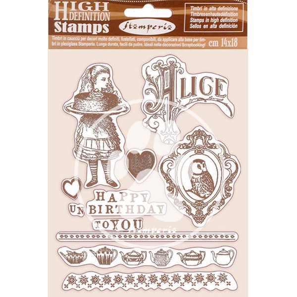 Alice in Wonderland Rubber Stamp - Etsy