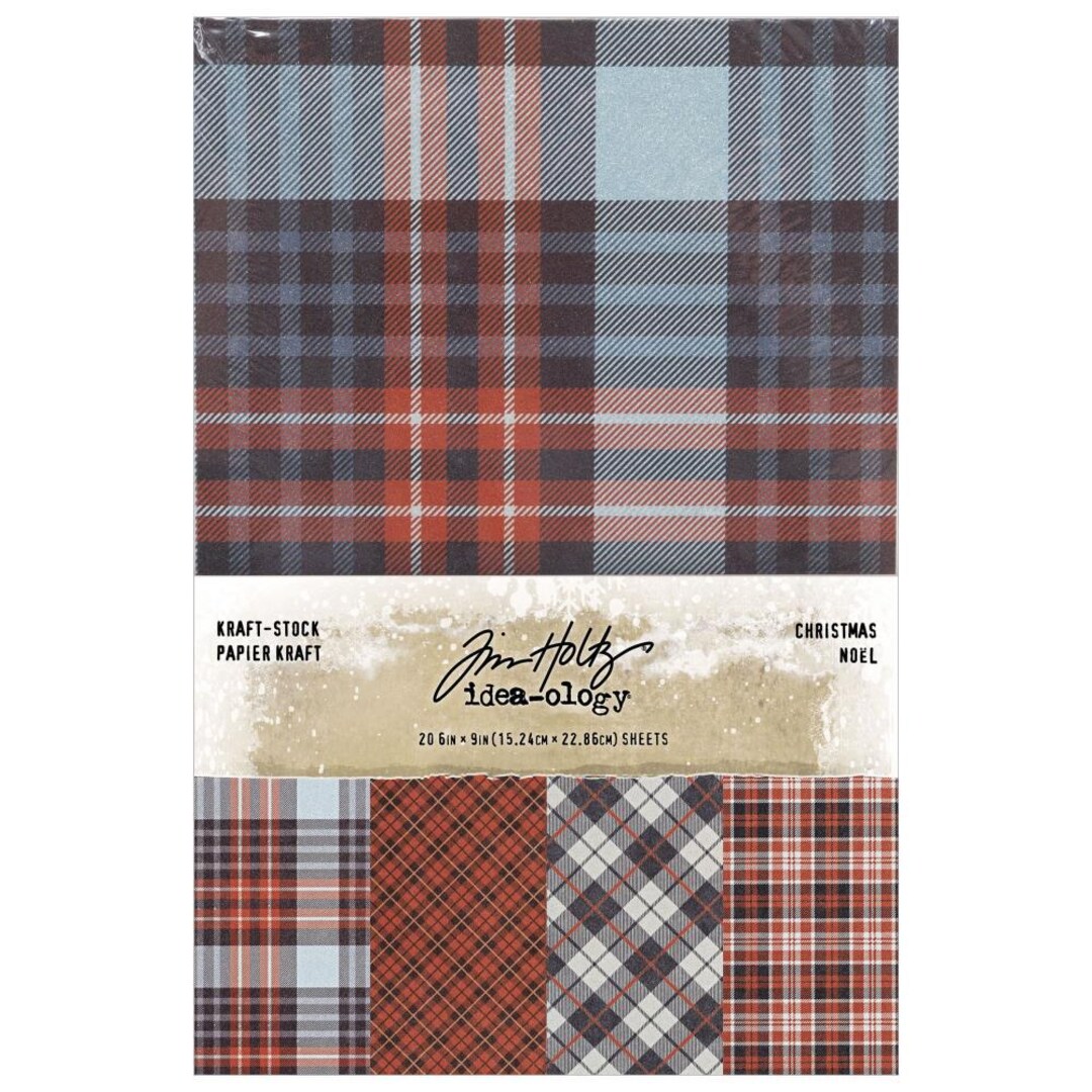 Tim Holtz Idea-ology KRAFT-STOCK Christmas 2024 SPARKLE Plaid 94413 - Etsy