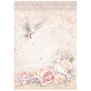 Stamperia ROMANCE Forever DOVES Decoupage Rice Paper A4 #DFSA4834 - Etsy