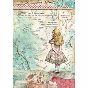 Stamperia ALICE FOREVER A4 Rice Paper SELECTION Decoupage #DFSA4XAL - Etsy