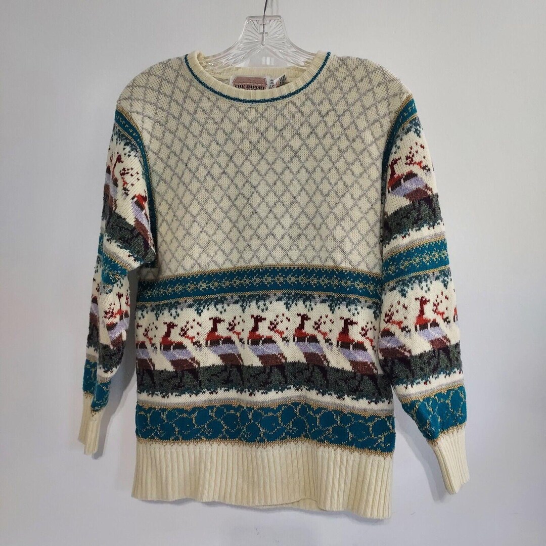Vintage the Import Workshop Sweater Acrylic Blend Knit Fair Isle ...