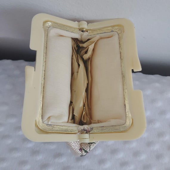 Vintage 80s Oriental Coin Purse Floral Jewelry Change… - Gem