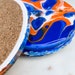 Orange and Blue Round Custom Coasters - Etsy