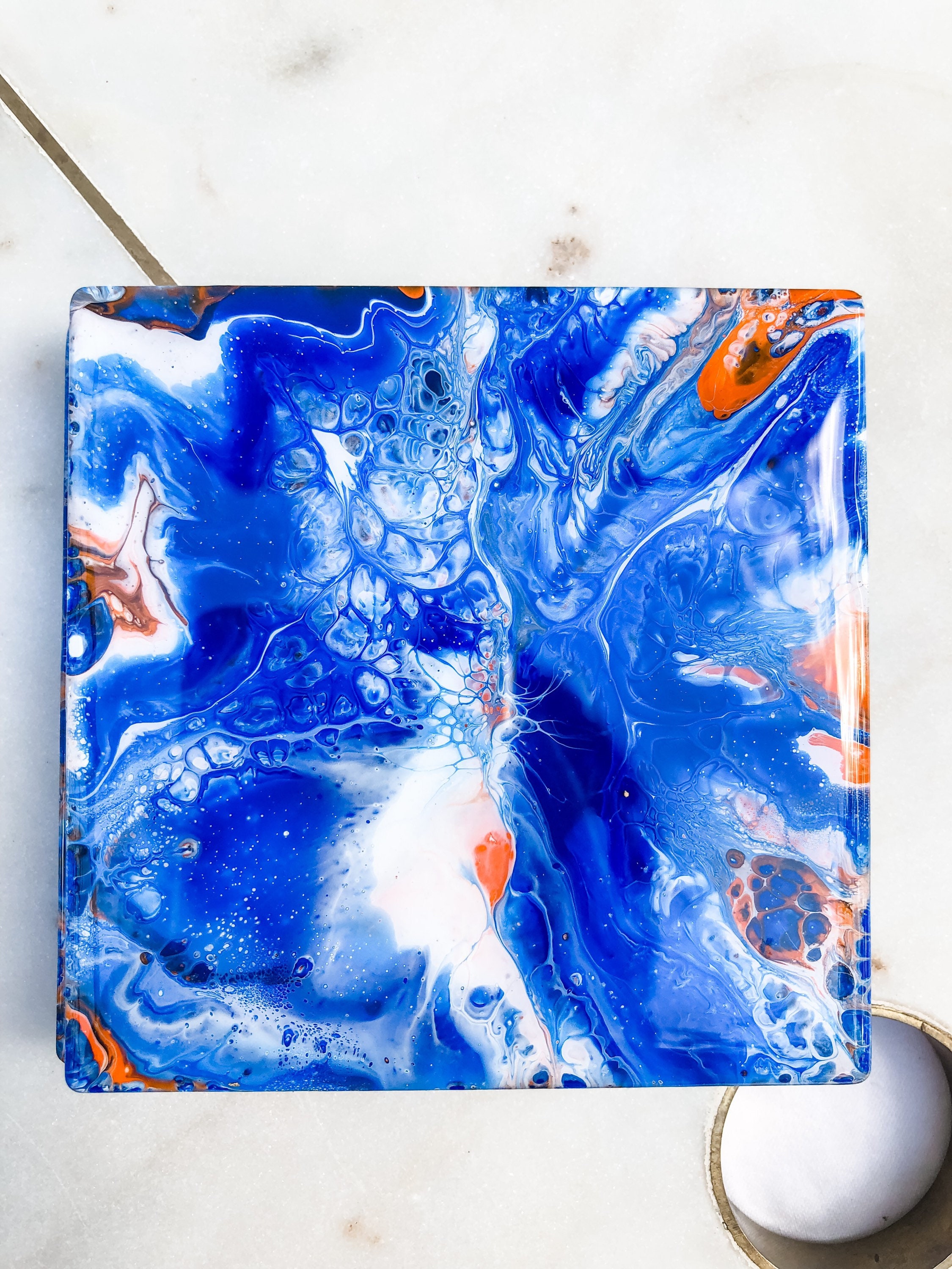 Orange and Blue College Team Coasters - Etsy