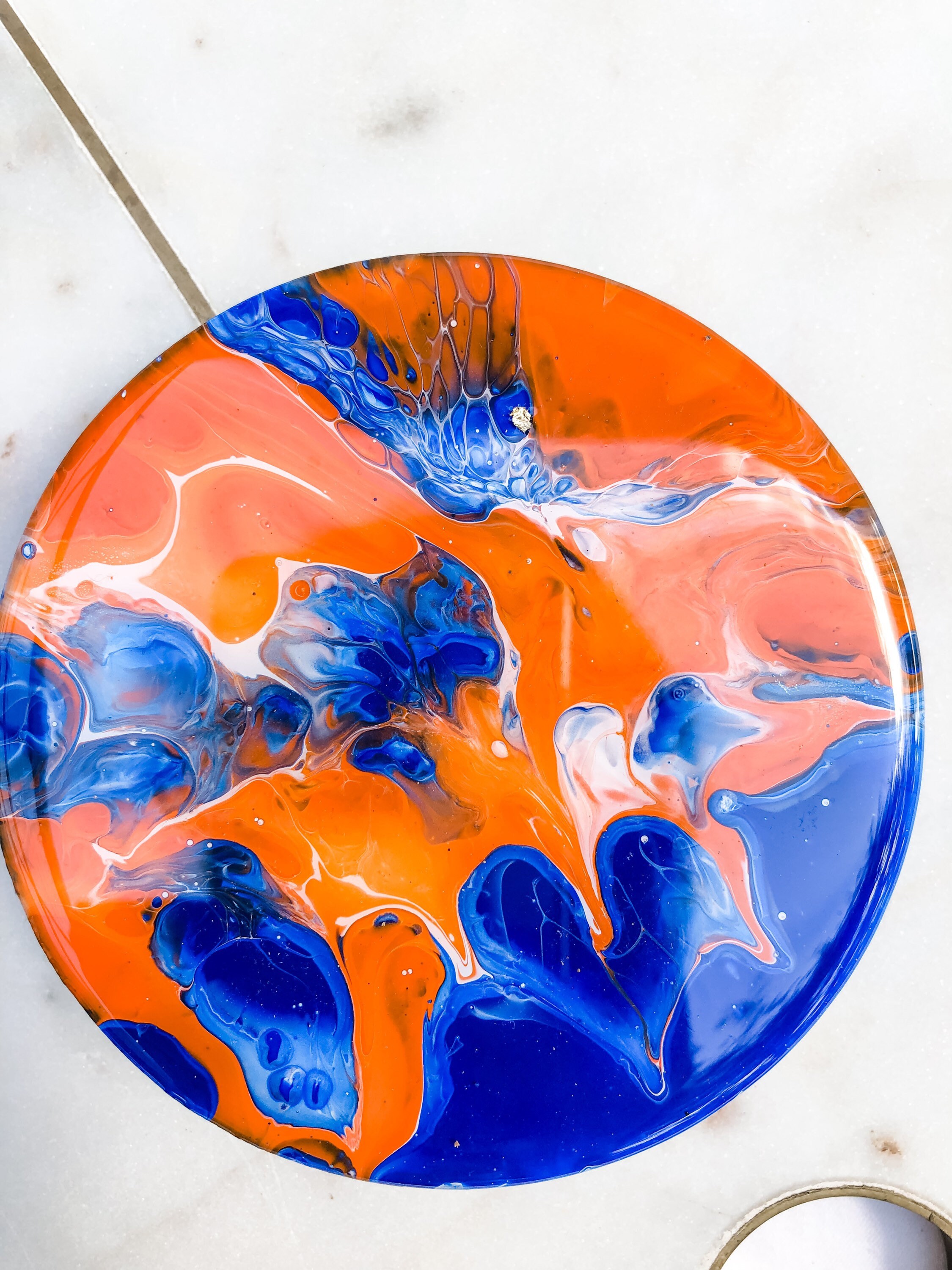 Orange and Blue Round Custom Coasters - Etsy