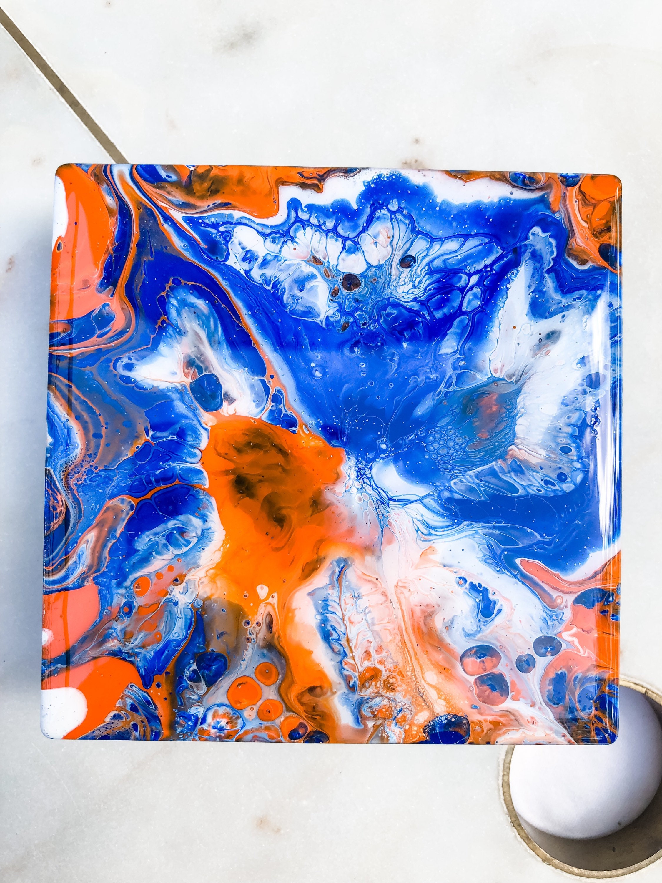 Orange and Blue College Team Coasters - Etsy