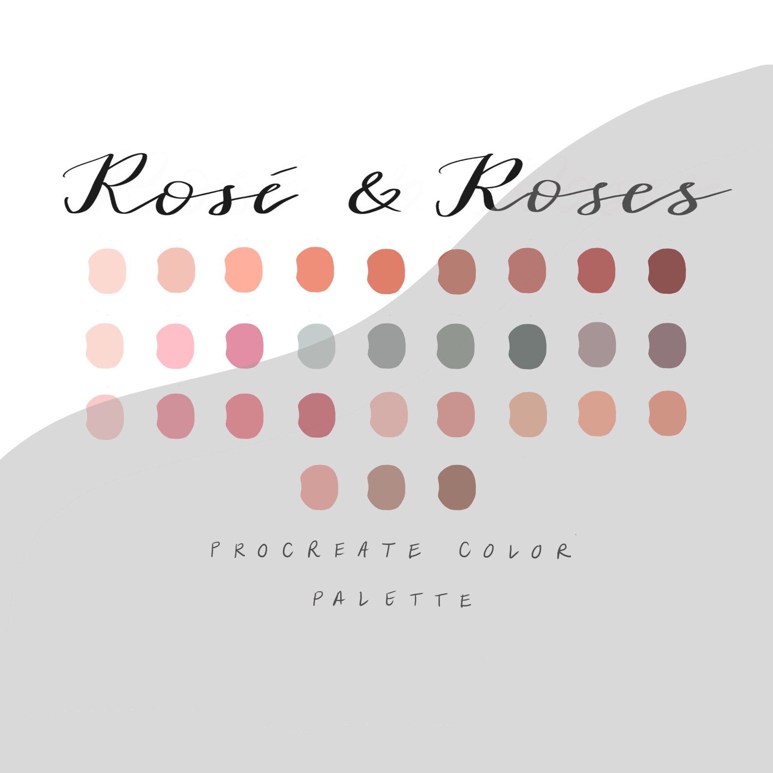 Rosé & Roses Procreate Palette/ iPad Procreate/ Instant Download - Etsy