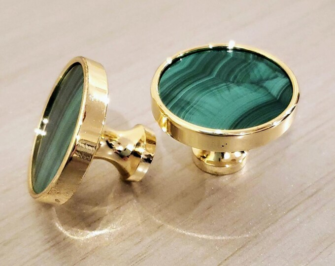 Malachite Hardware Malachite Dresser Drawer Knob Large - Etsy