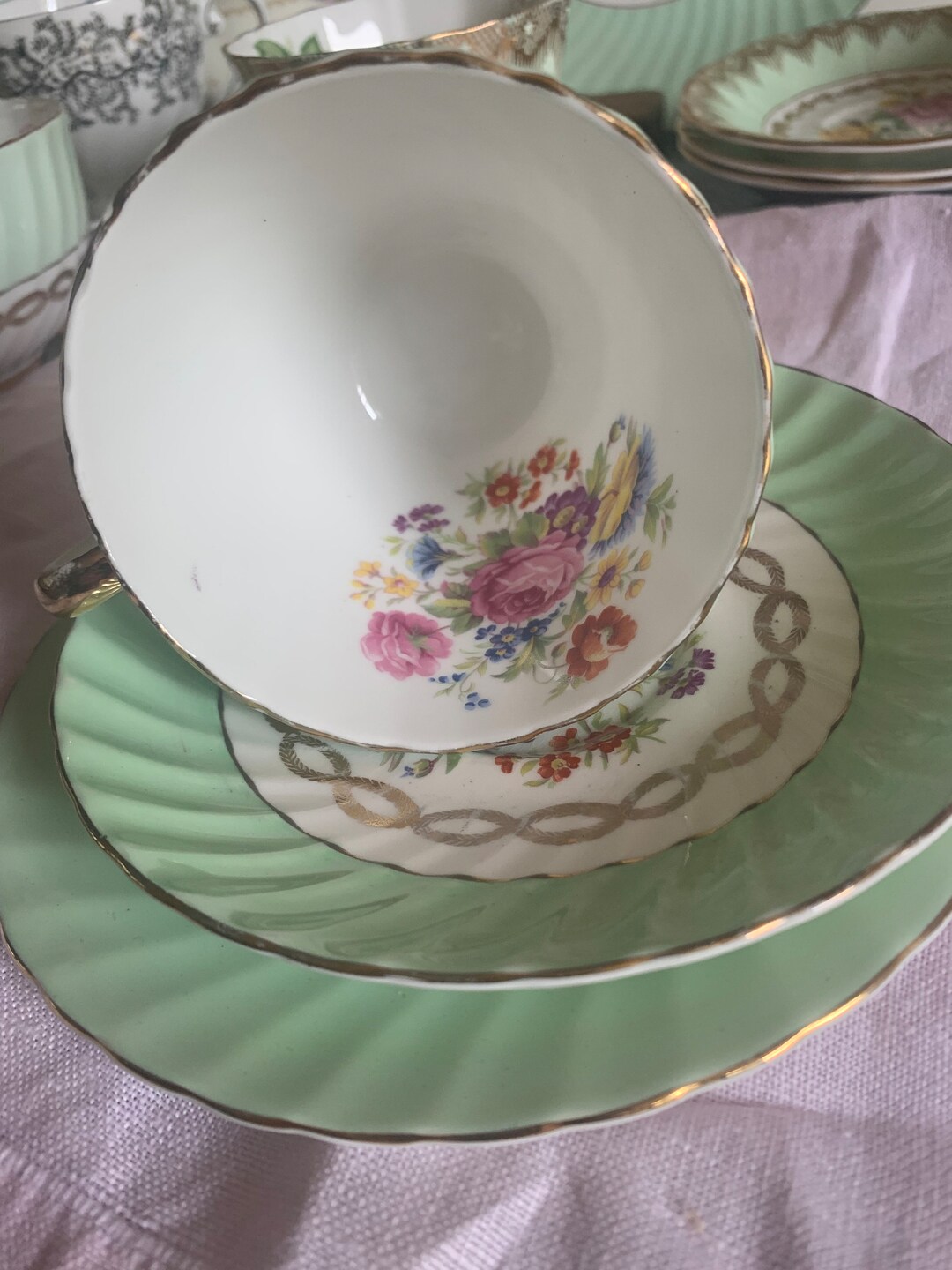 Vintage Royal Imperial 22kt Gold Trio Tea Set - Etsy UK