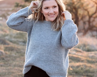 KNITTING PATTERN boyfriend fit classic sweater unisex fit | Etsy