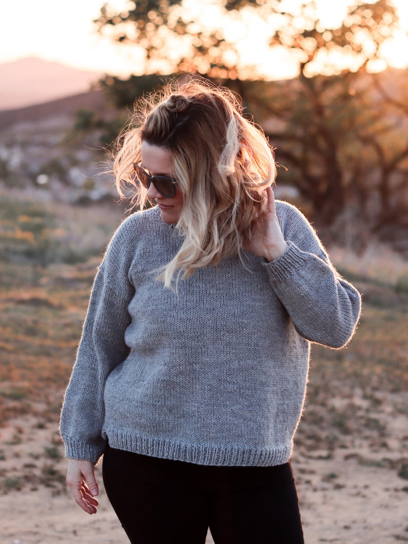KNITTING PATTERN • Boyfriend Fit, Classic Sweater, Unisex Fit, Easy ...