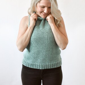 KNITTING Pattern•tea Time Tank•summer Tank Top•knitted Tank Top•easy ...