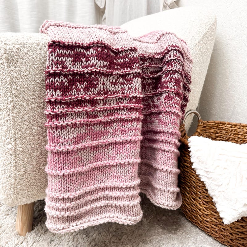 Plum Knit Throw Blanket - Etsy