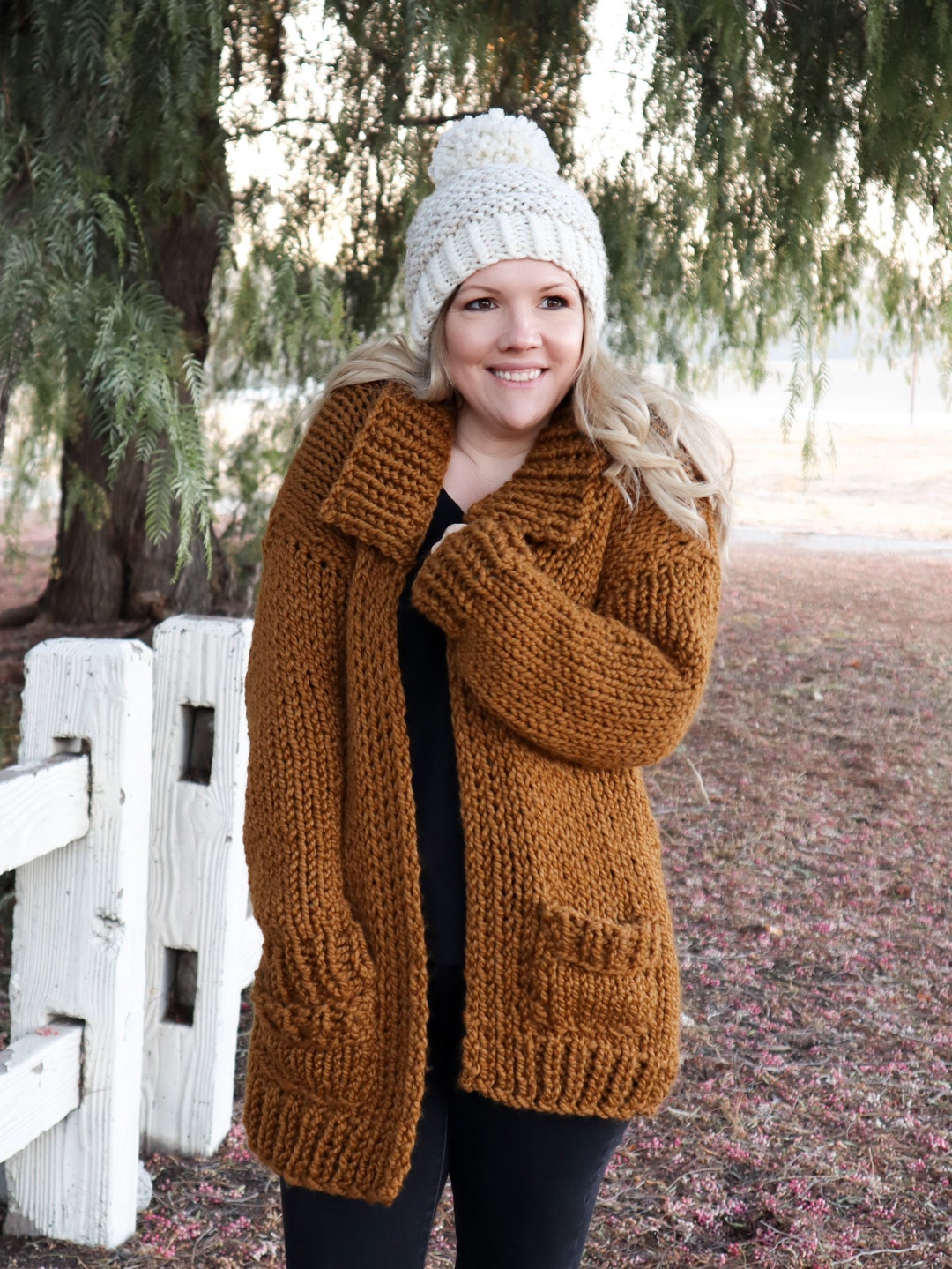 KNITTING PATTERN • Chunky Oversize Cardigan • Easy Knit • Unisex in ...