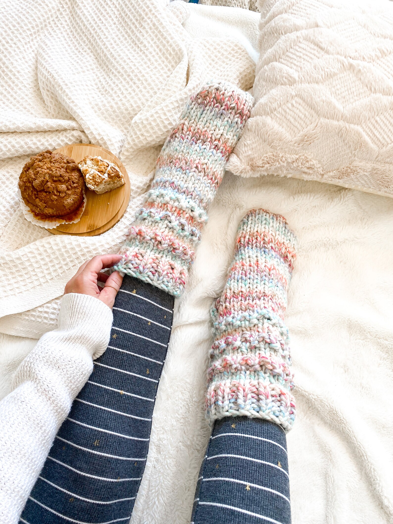 Cosy Toes Slippers KNITTING PATTERN • Easy Knit, Seamless Heel (sizes 6 ...