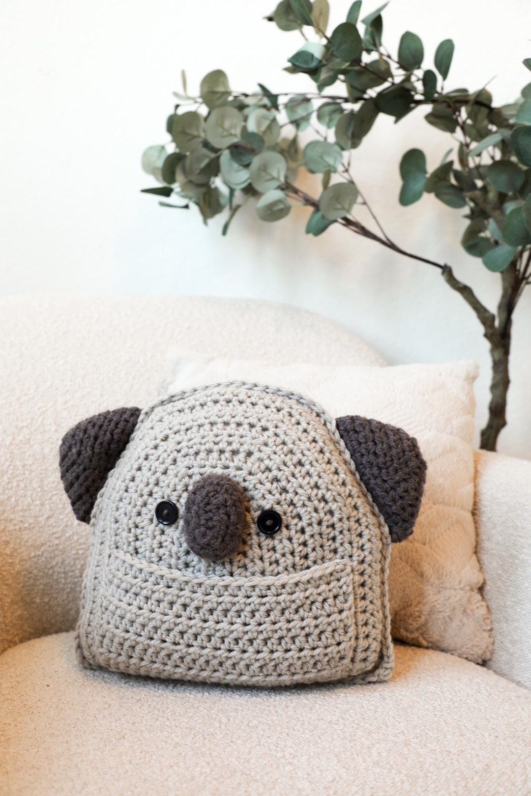 Koala Pocket Pillow Crochet Pattern, Whistle and Wool (PDF Pattern) - Etsy