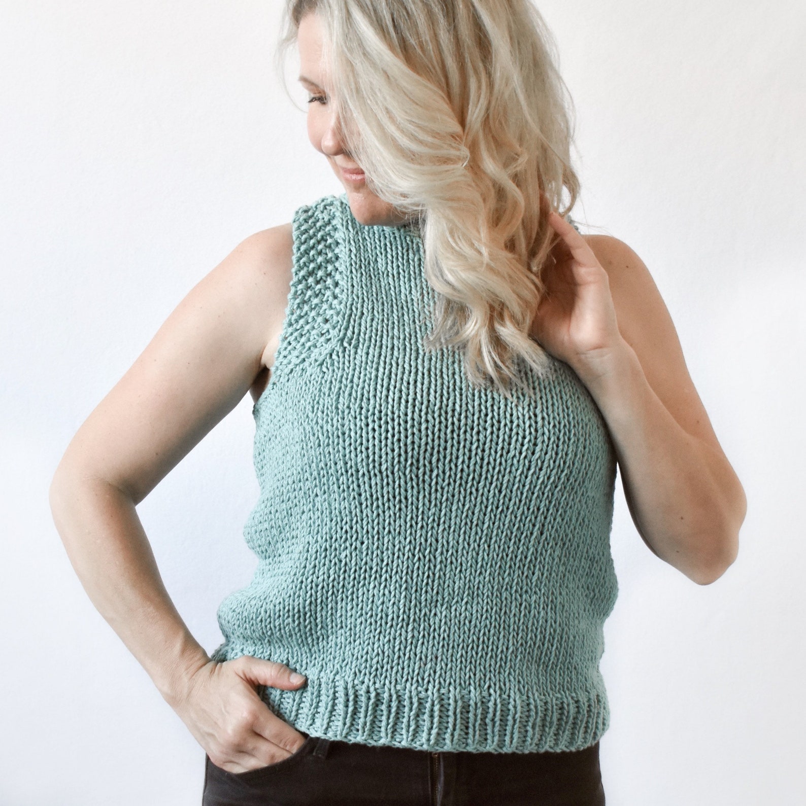 KNITTING Pattern•tea Time Tank•summer Tank Top•knitted Tank Top•easy ...