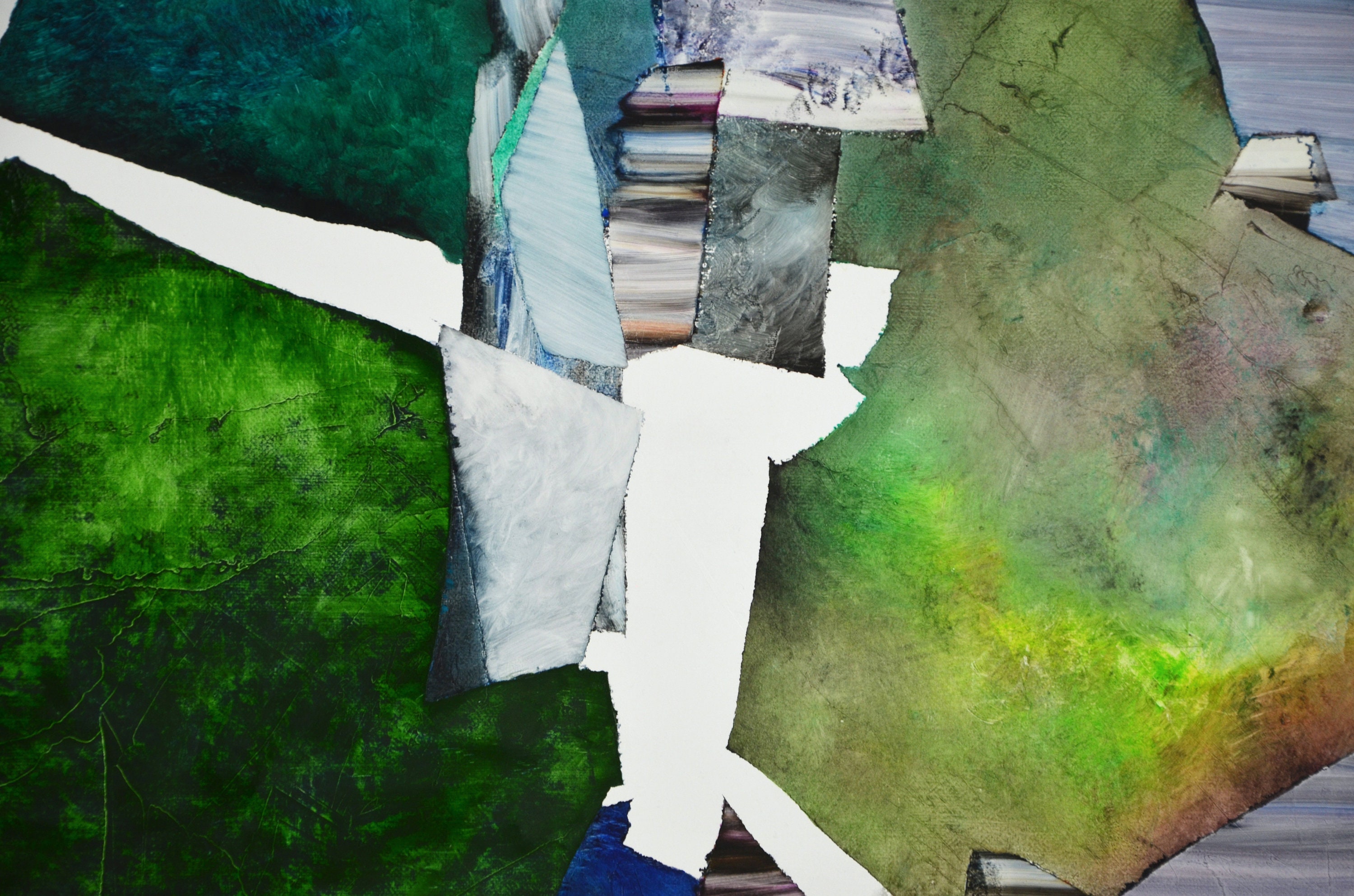 Original Abstract Art Green Oil Painting on Canvas Unique - Etsy