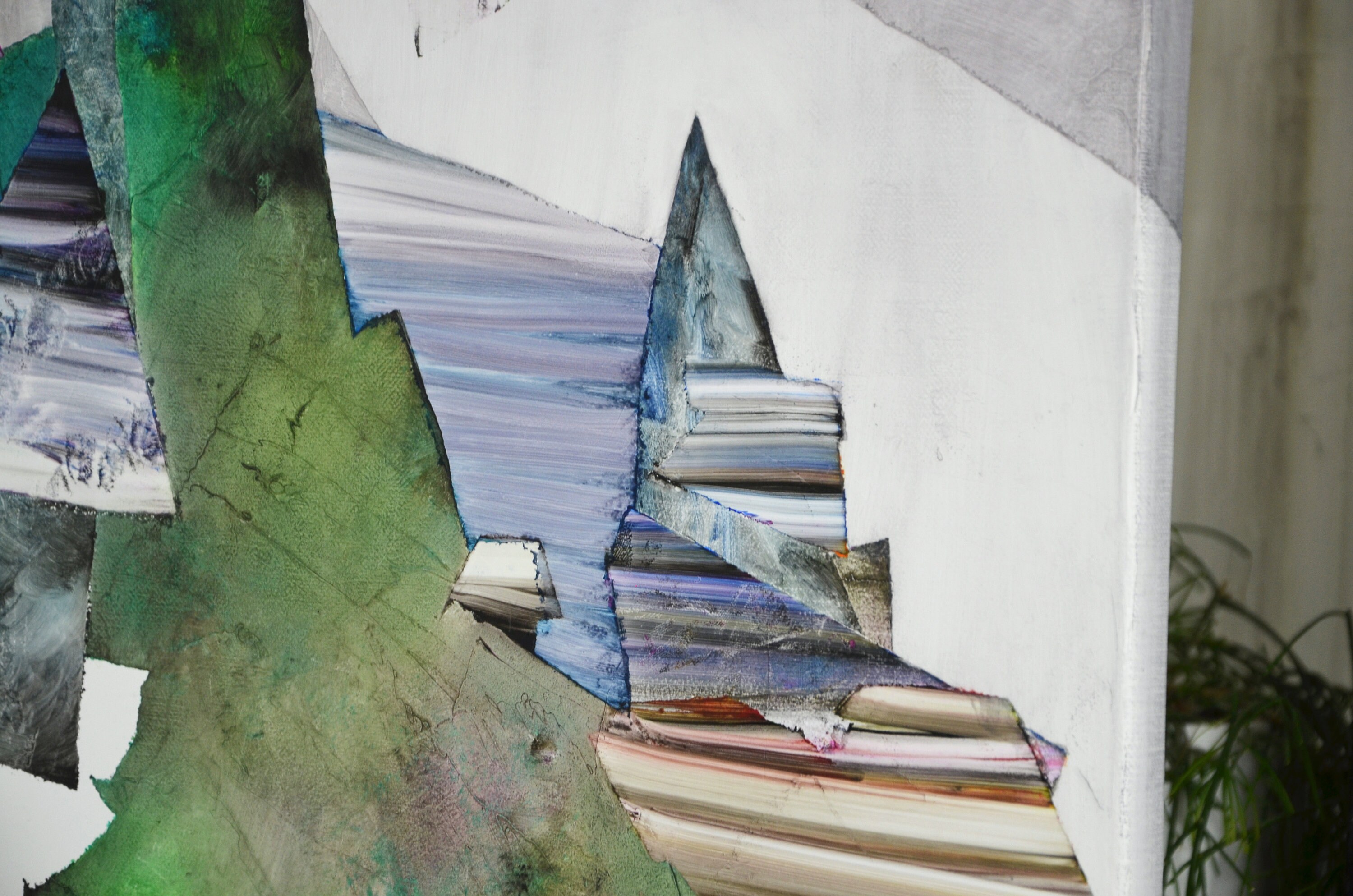 Original Abstract Art Green Oil Painting on Canvas Unique - Etsy