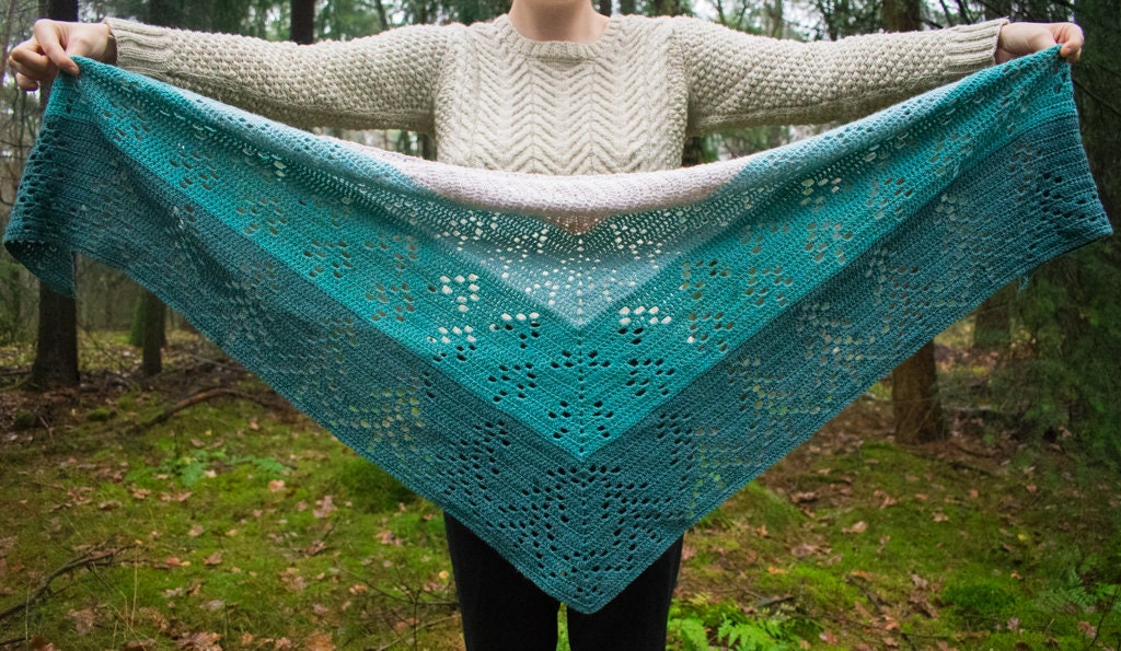 Crochet Pattern: Dark Forest Shawl Crochet, Pattern PDF, Crochet ...