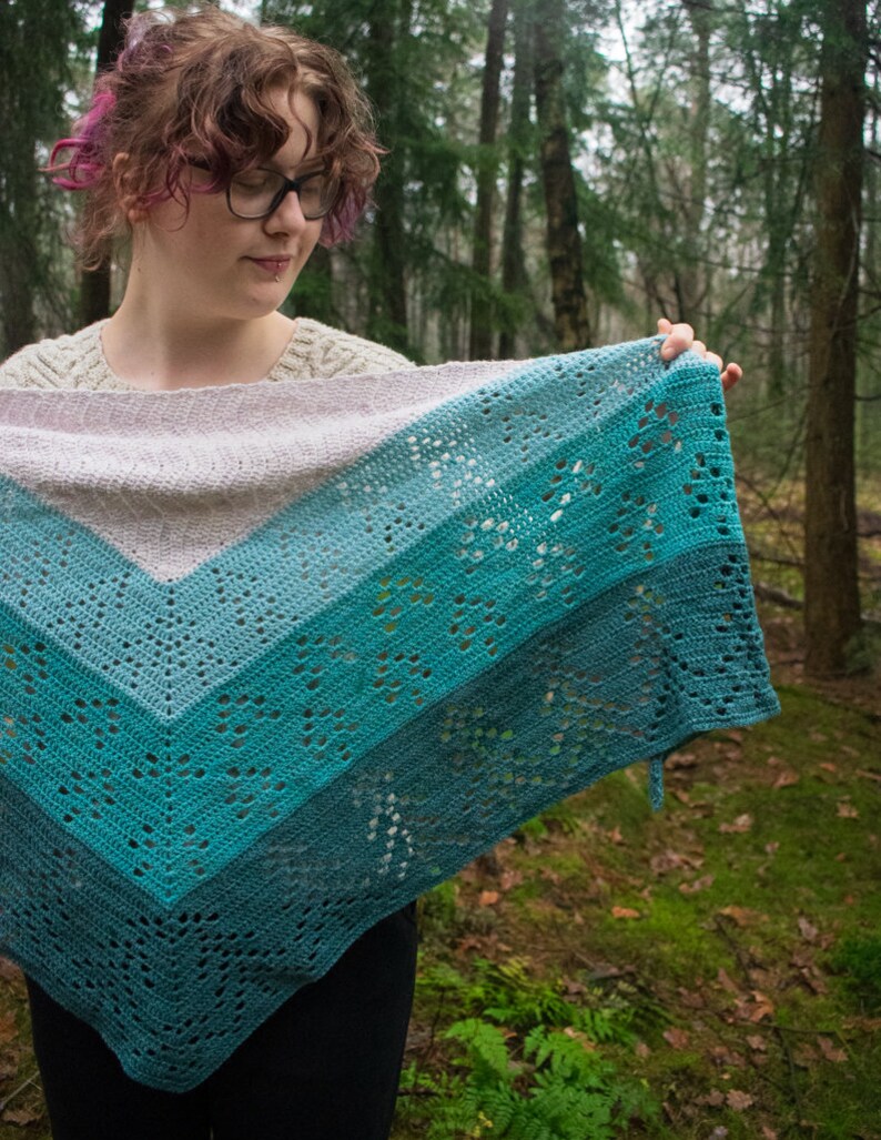 Crochet Pattern: Dark Forest Shawl Crochet, Pattern PDF, Crochet ...