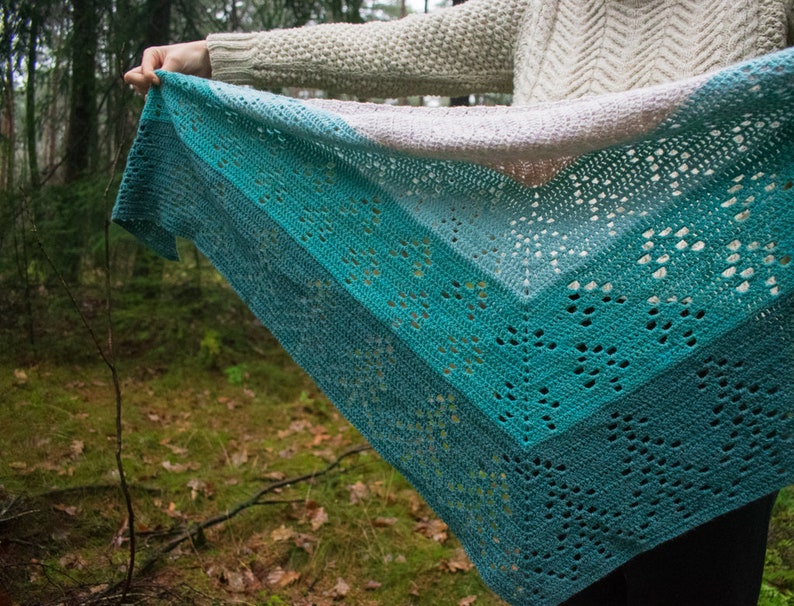 Crochet Pattern: Dark Forest Shawl Crochet, Pattern PDF, Crochet ...