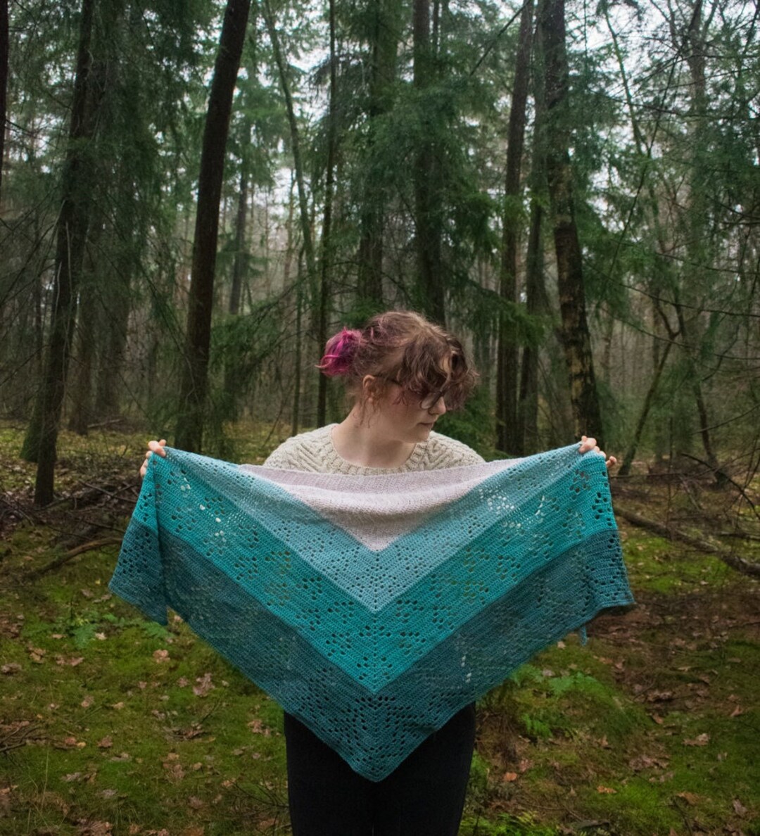 Crochet Pattern: Dark Forest Shawl Crochet, Pattern PDF, Crochet ...