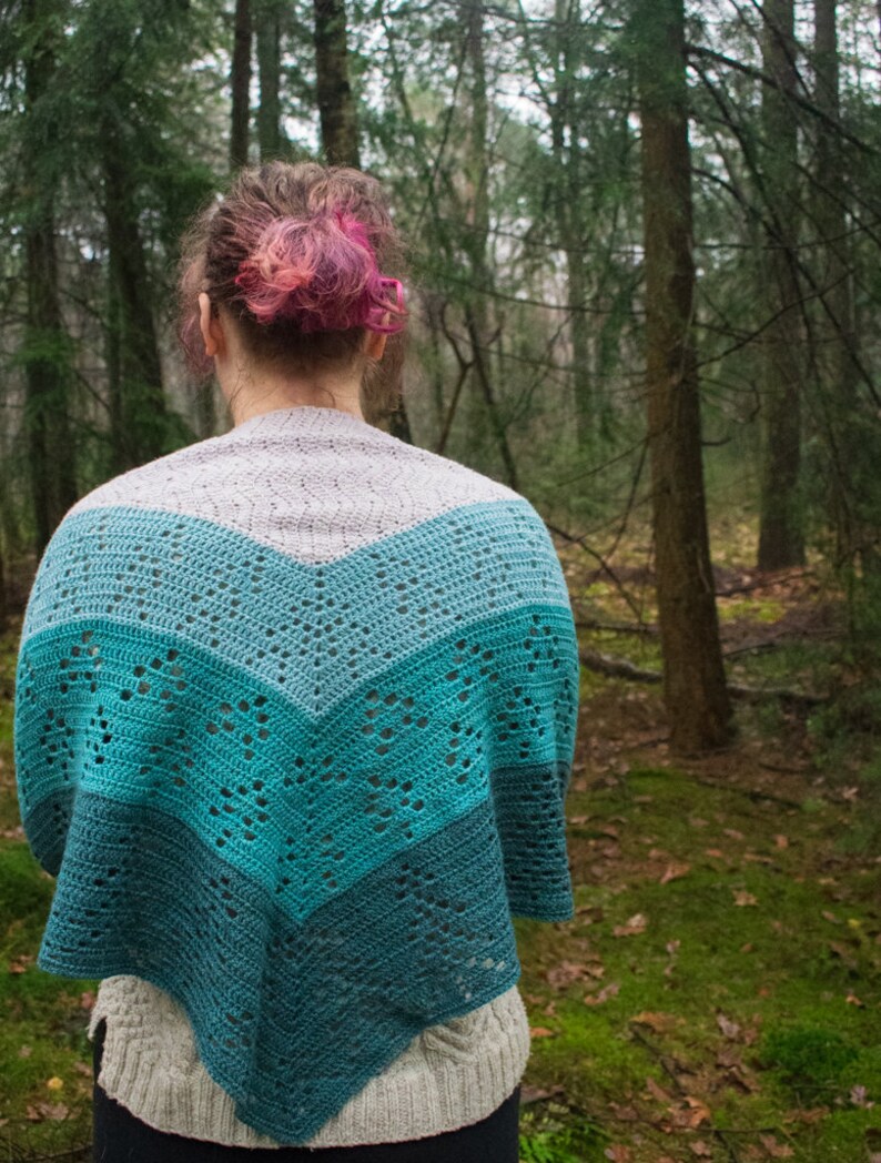 Crochet Pattern: Dark Forest Shawl Crochet, Pattern PDF, Crochet ...