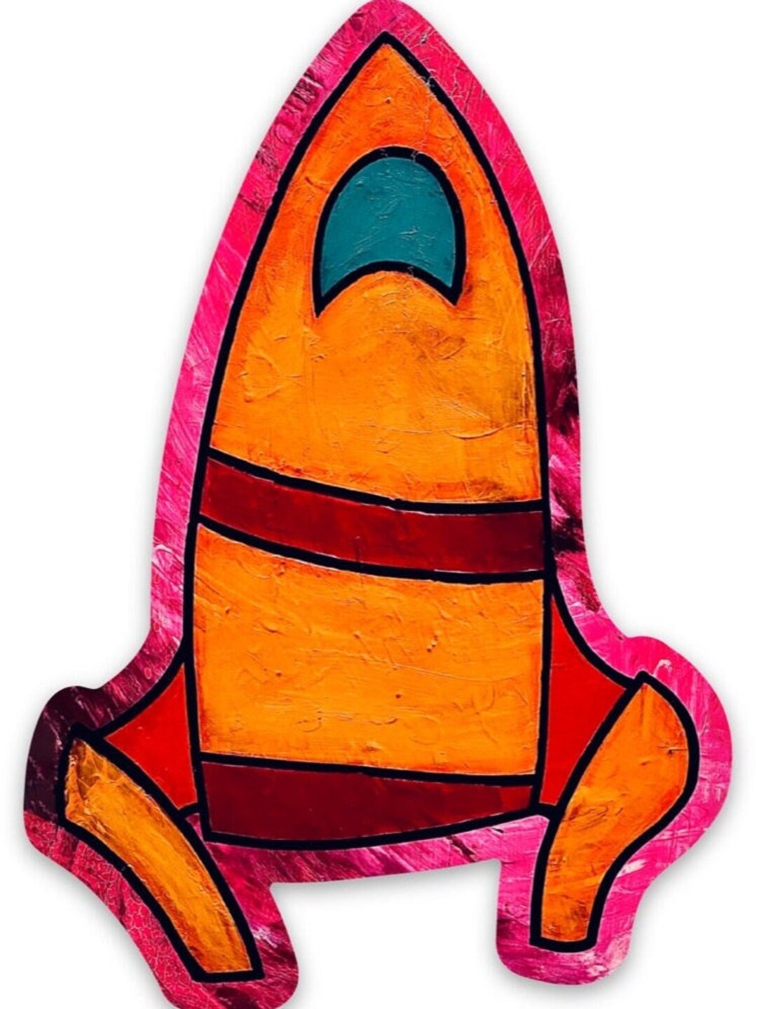 Yellow Rocket Die Cut Vinyl Sticker - Etsy